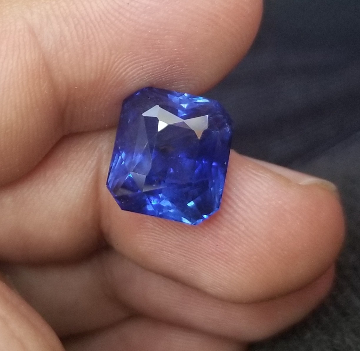 NATURAL GEM BLUE SAPPHIRE RADIANT CUT 12.29CT. | eBay