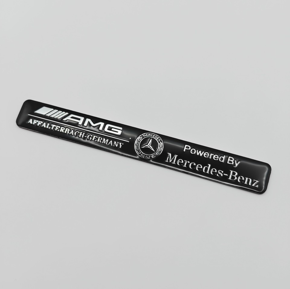 AMG Powered By Mercedes Benz Black Emblem Decal Badge Styling Sticker ...