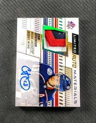 Cam Atkinson 2019-20 SP Authentic Limited Auto Materials Patch Auto 50/ ...