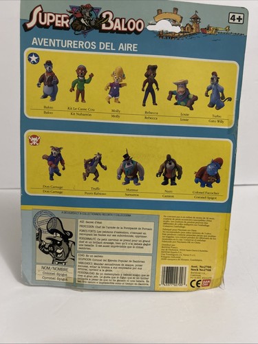 1991 Playmates Super Baloo Disney's Tale Spin Colonel Spigot Spanish ...