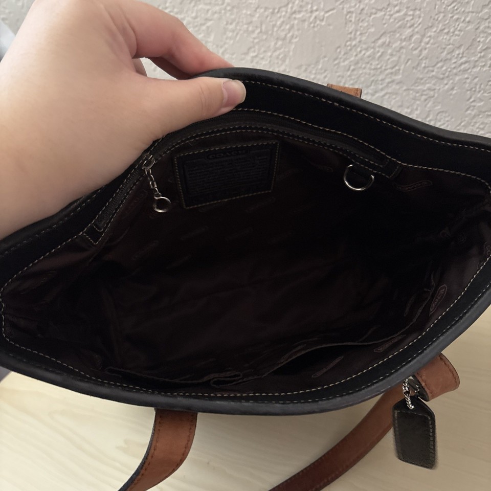 Vintage Coach Tote Women’s Black Leather Gallery Shoulder Bag 5187 | eBay