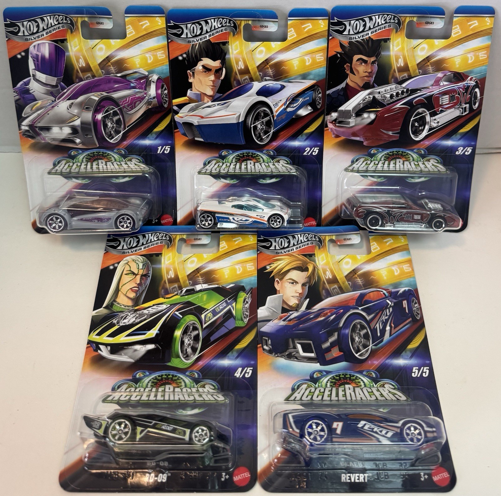 SET OF 5! Hot Wheels Silver Series ACCELERACERS 2025 Walmart Exclusive ...