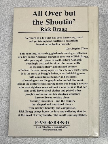 All over but the Shoutin' by Rick Bragg (1997, Hardcover) for sale ...