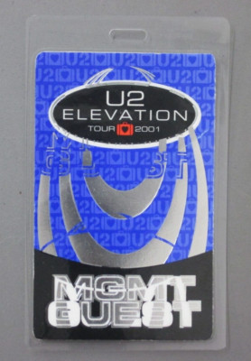 U2 backstage pass laminated Management Guest Elevation Tour 2001 ! | eBay