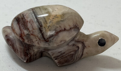Hand Carved Marble Stone Sea Turtle Figurine Paperweight 4" Long | eBay