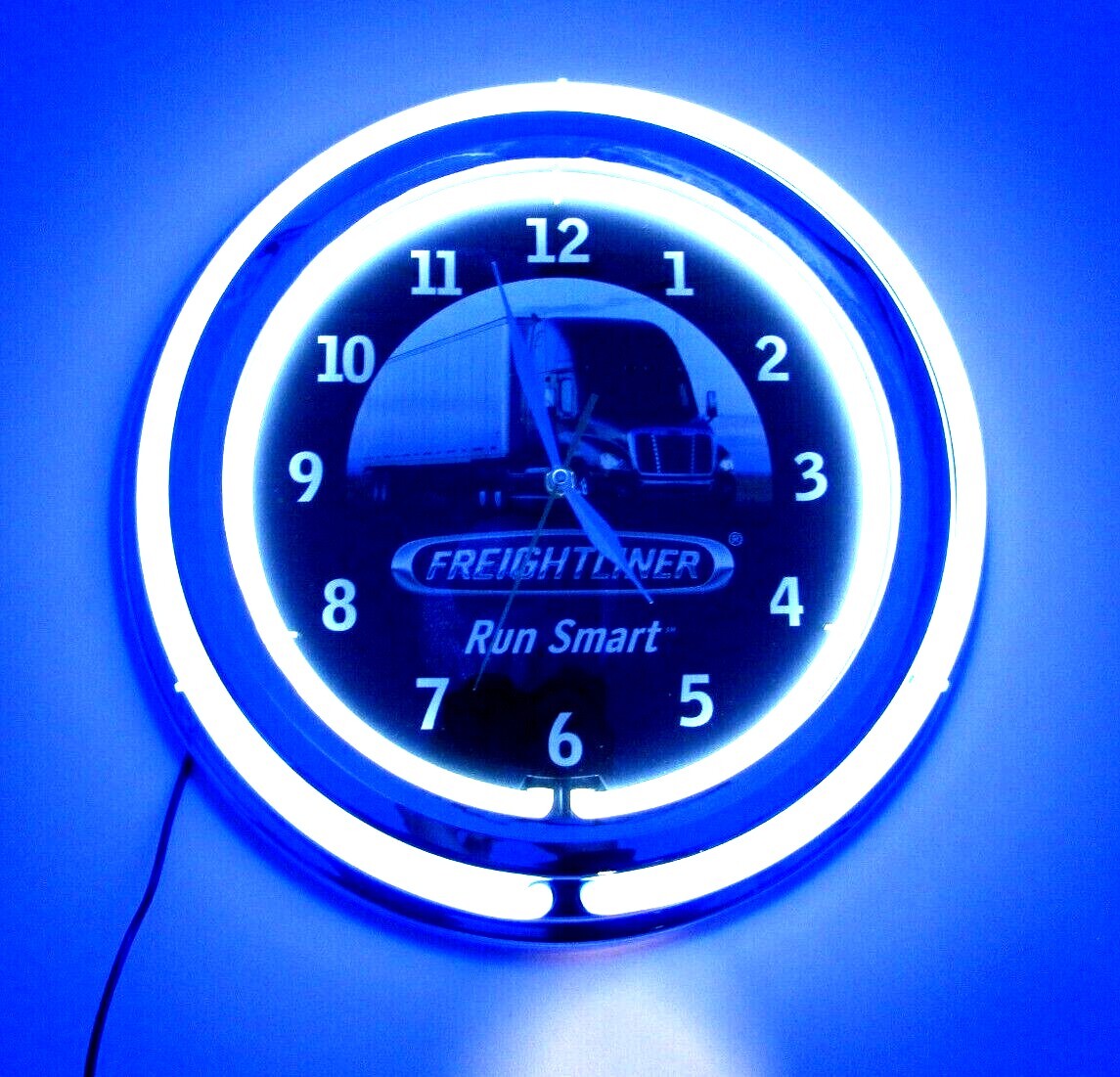 FreightLiner Run Smart Double Neon Clock 43.5 x 8.5 x 43.5 cm | eBay