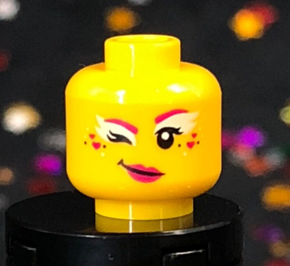 NEW LEGO Yellow Single Sided Candy Ballerina Hearts Wink Smile ...