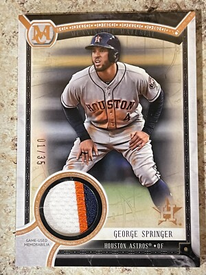 2018 Topps Museum Collection George Springer 3 Color Patch #/35 MMR-GSP ...