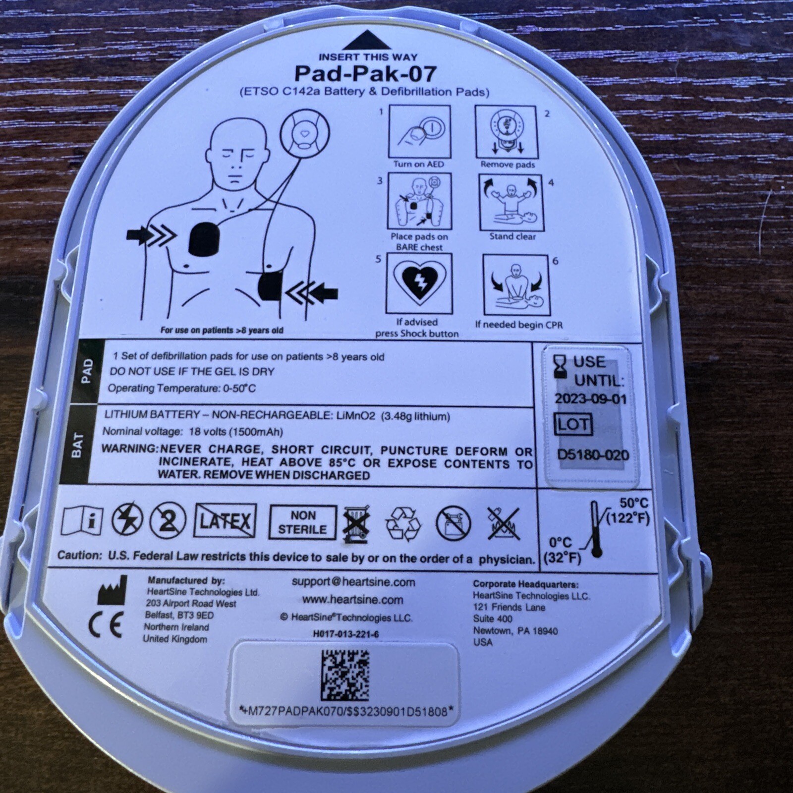 HeartSine+samaritan+Adult+Pad-Pak-+%22Short-Dated%22-+Pad-Pak-07 for ...