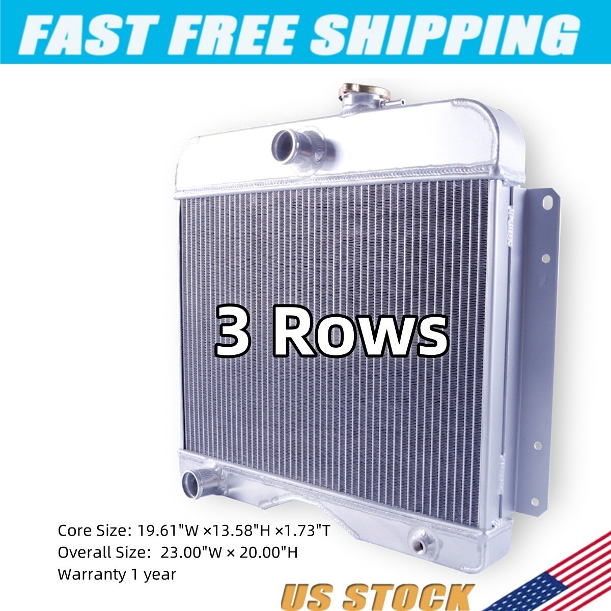 For Jeep 1946-1964 Willys/1950-1958 CJ-3 CJ-5 CJ-6 DJ-3 Aluminum ...