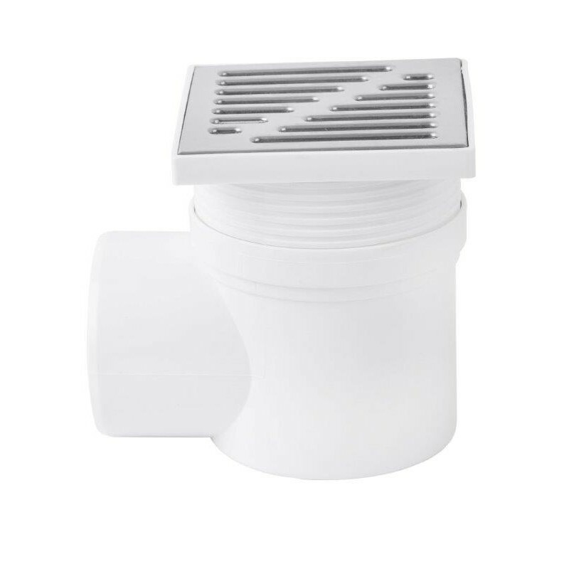 Adjustable High Sewage Drain 150mm x 150mm / 110mm Side Pipe Shower ...