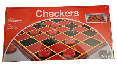 Pressman Checkers Classic Game With Folding Board and Interlocking ...