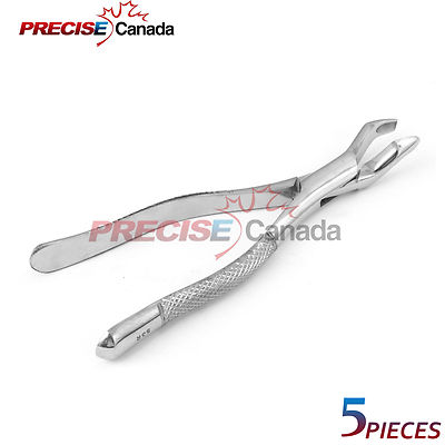 SET OF 5 EXTRACTING FORCEPS # 53R DENTAL SURGICAL INSTRUMENTS ...