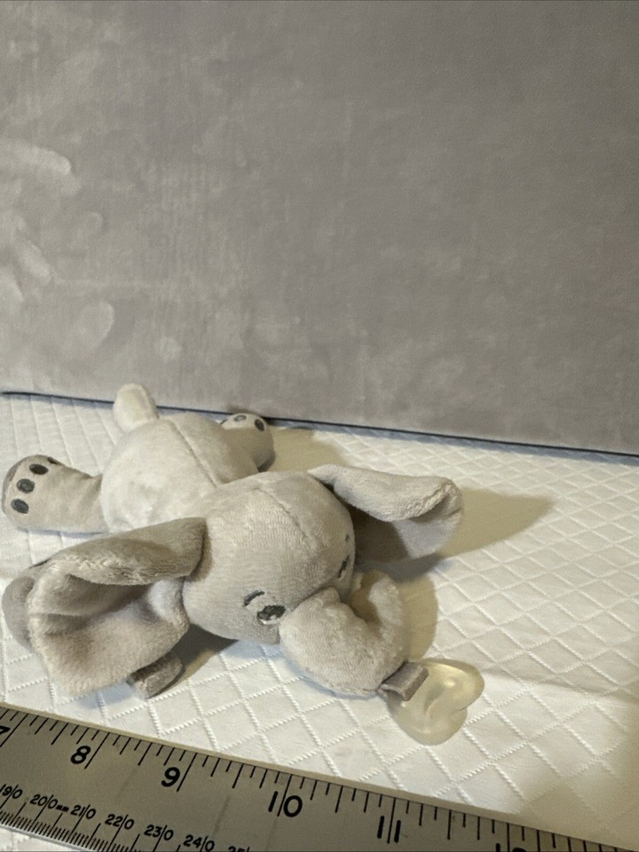 Philips Avent Elephant Plush Pacifier Holder 7" Stuffed Animal Toy No ...