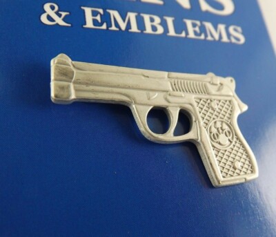 BRAND NEW BERETTA Lapel Pin Pewter Gun 45-9MM Caliber Pistol Hand Gun 1 ...