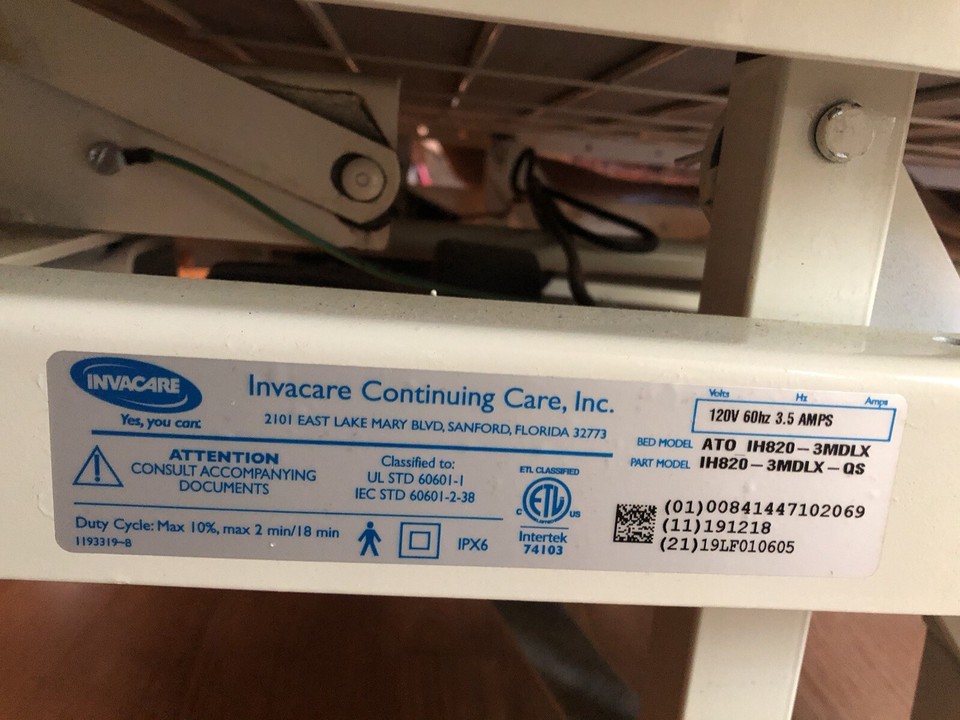 Electric Invacare Hospital Bed Twin Model IHRAILAE-DXL | eBay