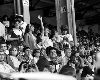 Fans waiting for The Beatles Concert Comiskey Park August 1965 B+W 8x10 ...
