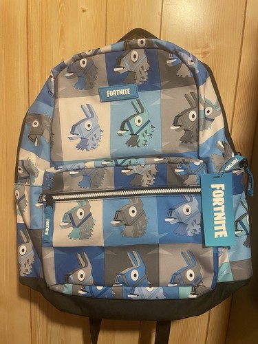 NWT Fortnite Llama Backpack Blue 18” School Bag Rare Design | eBay