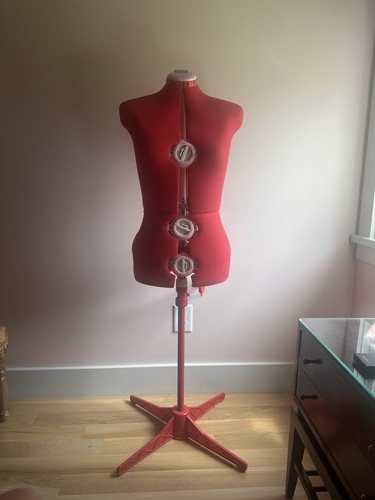 Singer Red Adjustable Dress Form Size 4-10 | eBay