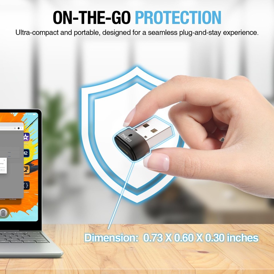 Thetis Nano-A FIDO2 Security Key Hardware Passkey Device with Unisize ...