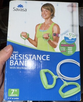 Savasa Long Resistance Band with Workout DVD | eBay