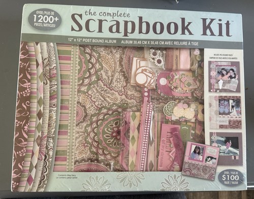NEW WT COMPLETE SCRAPBOOK KIT 12X12 ALBUM EMBELLISHMENTS 1200+ PCS $100 ...