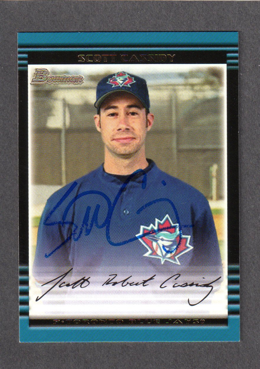2002 BOWMAN #363 Scott Cassidy TORONTO BLUE JAYS SIGNED AUTOGRAPH AUTO ...