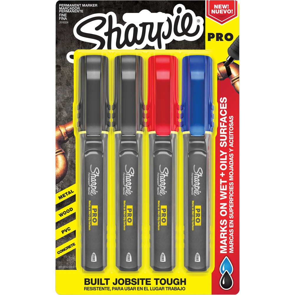 SHARPIE Pro Permanent Marker Assorted Colors 4 Count Marker | eBay