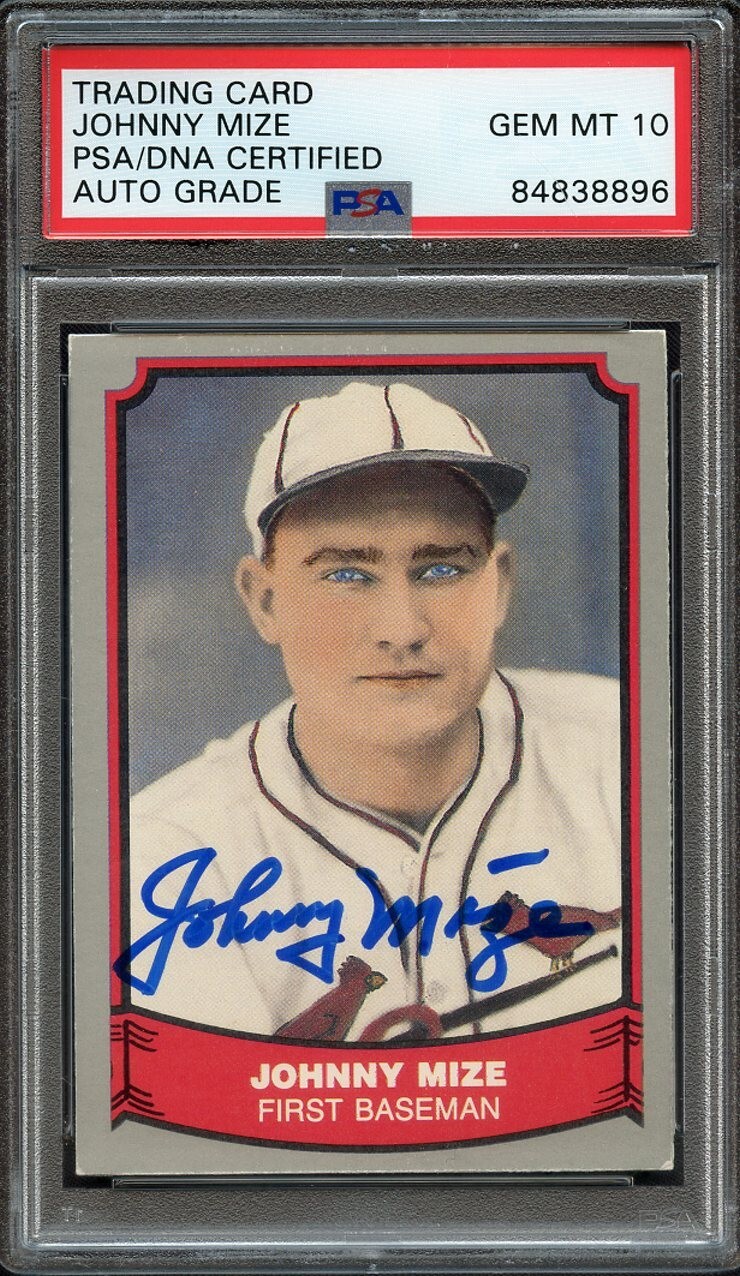 1988 PACIFIC 63 SIGNED JOHNNY MIZE PSA/DNA AUTO 10 BB | eBay