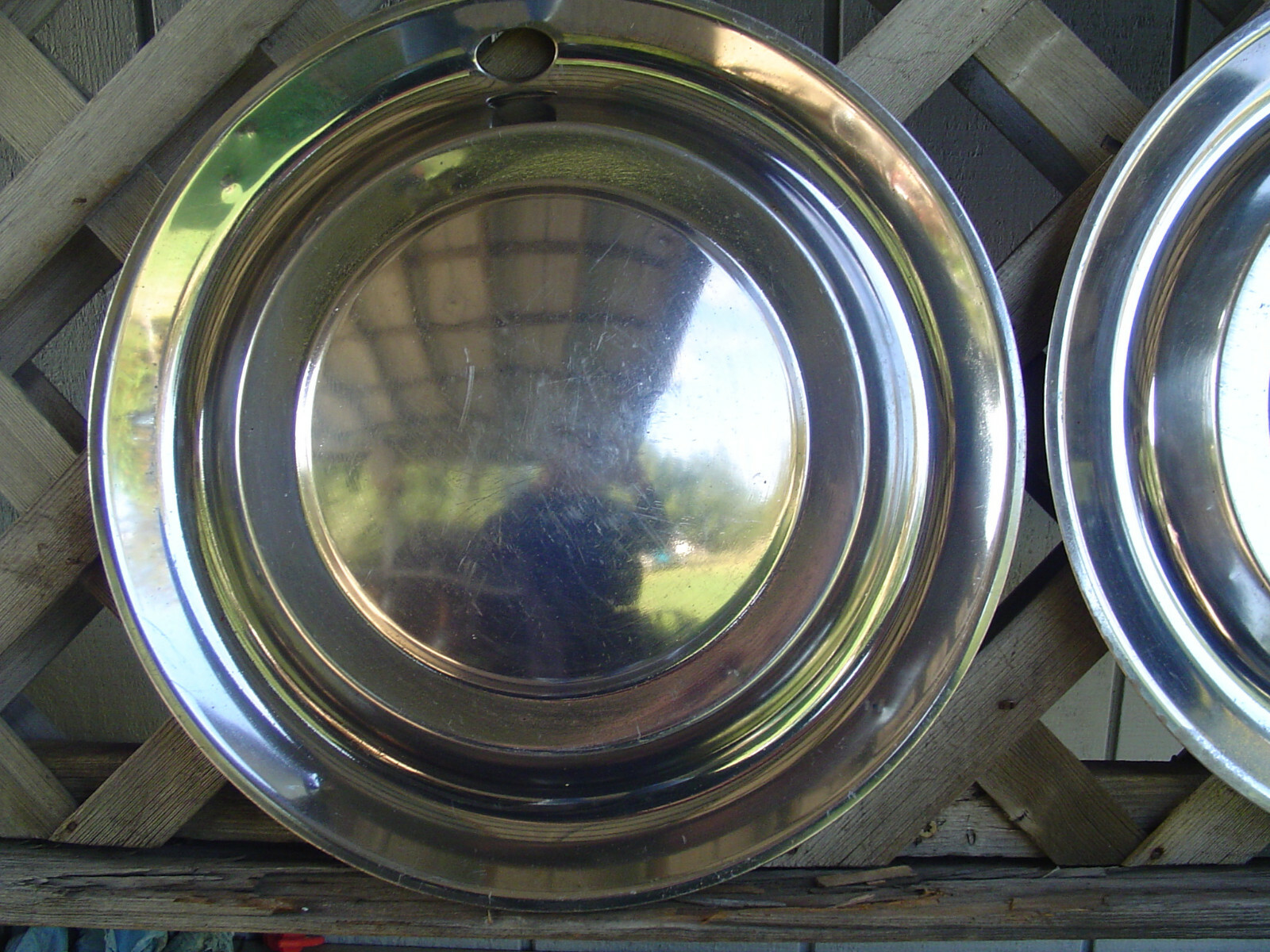 TWO VINTAGE LYON CLASSIC ANTIQUE RAT ROD HUBCAPS WHEEL COVERS CENTER ...