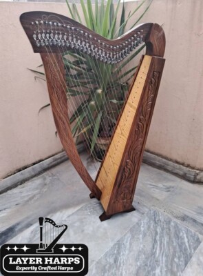 29 String Harp Celtic Irish Lever harp Harp with Bag Rosewood Tuning ...