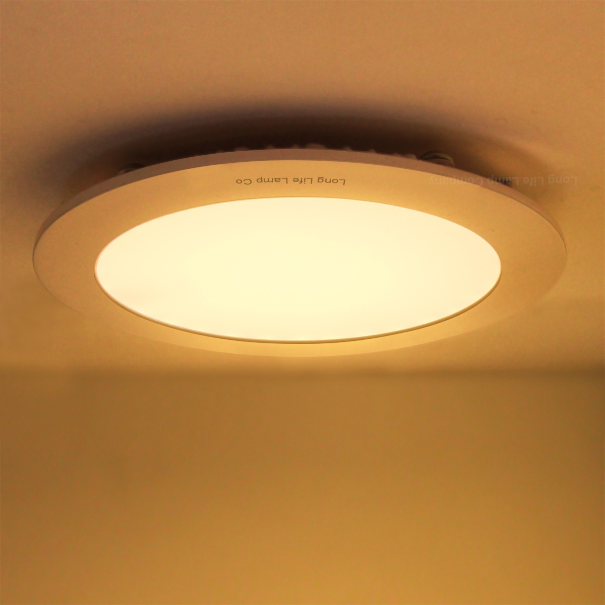 2 x LED Round Recessed Ceiling Flat Panel Down Light WARM WHITE 6W 12W ...