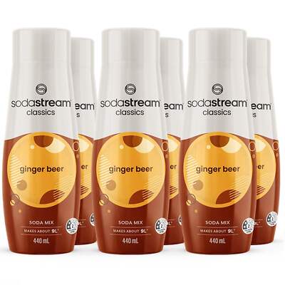 NEW 6x SodaStream Ginger Beer Syrup Soda Mix 440mL Pack BULK | eBay