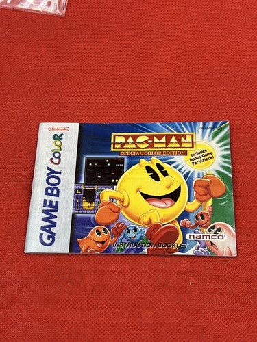 Pacman Pac Man Special Edition Nintendo Gameboy Color Instruction ...