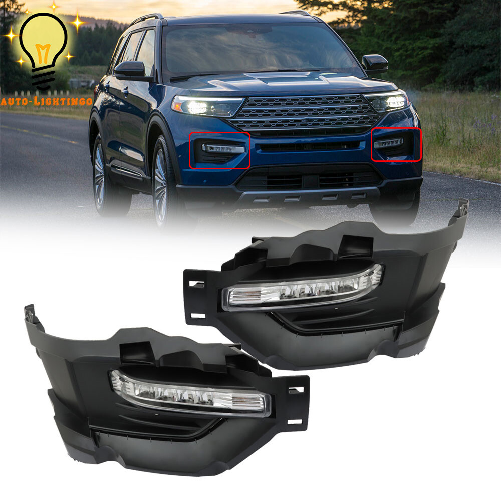 Right&Left Side Fog Lights Driving Lamps&Cover kits For 2020-2021 Ford ...