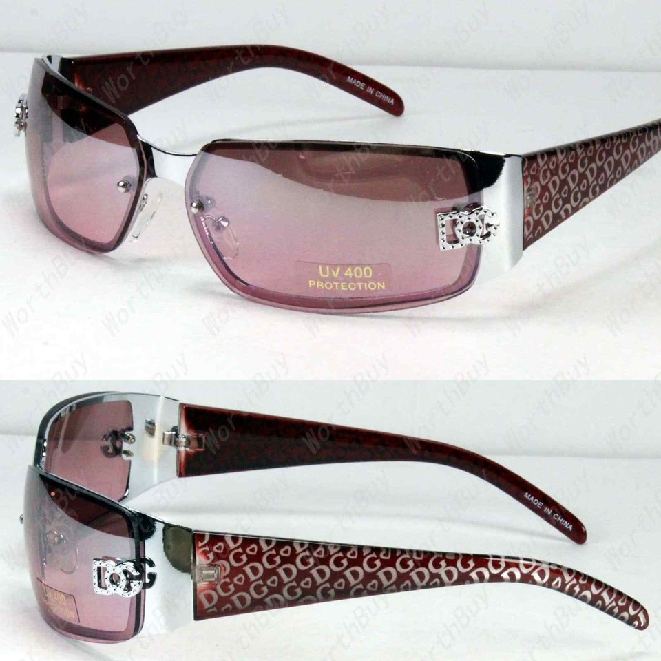 Womens Wrap Rimless Designer Fashion Sunglasses Oval Retro Shades ...