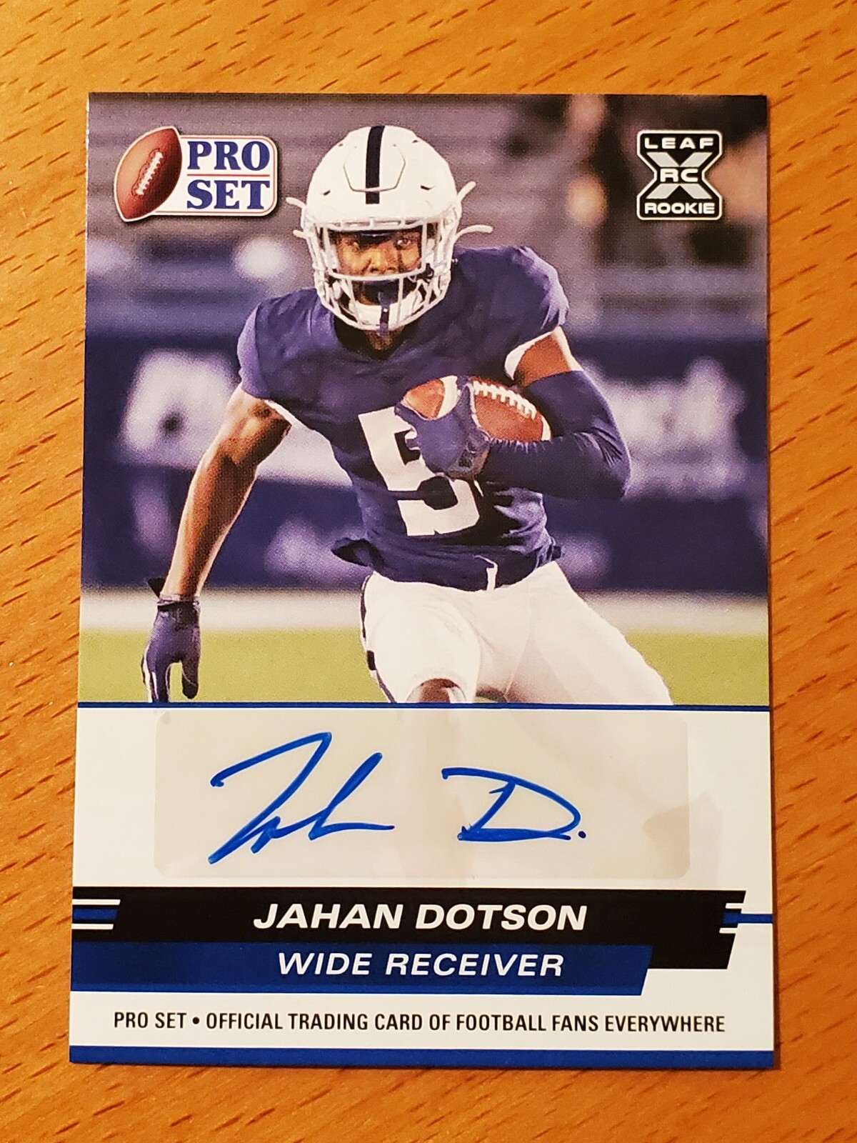 2022 Leaf Pro Set Autographs Blue Jahan Dotson Penn State Commanders WR ...