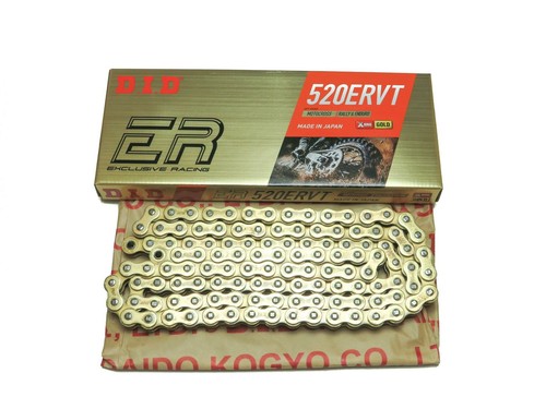 DID 520 ERVT VT2 Enduro Racing Narrow X-Ring Chain Gold 520 120 Links ...