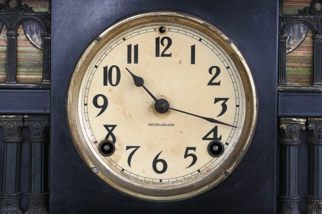 Antique INGRAHAM Palace Mantel Clock RARE | eBay