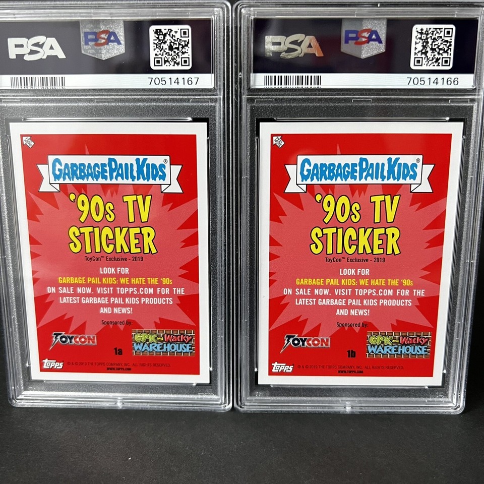 2019 GARBAGE PAIL KIDS GROSS CARD CON MARRIED W CHILDREN SET A/B PSA 10 ...