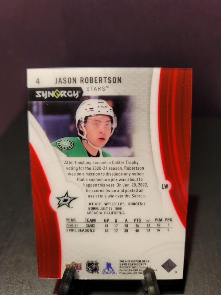 2021-22 Upper Deck Synergy Jason Robertson #4- Dallas Stars | eBay