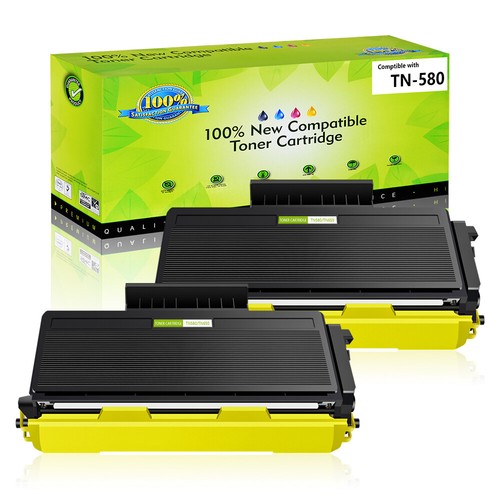 2PK TN580 Black Toner Cartridge for Brother DCP-8060 DCP-8065 DCP ...
