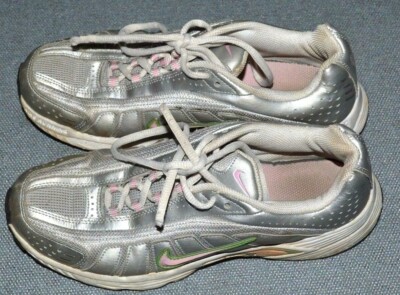 Womens size 8.5 Nike Jet Stream Silver Pink and green athletic shoes | eBay