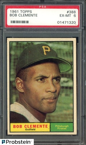 1961 Topps #388 Bob Roberto Clemente Pittsburgh Pirates HOF PSA 6 EX-MT ...