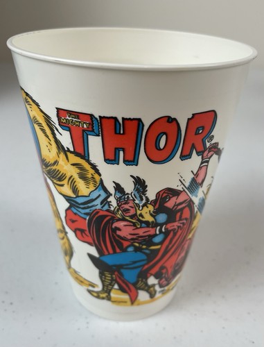 Vintage The Mighty Thor Giants Marvel Comics 7-Eleven Plastic Slurpee ...