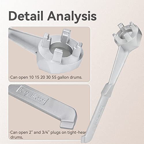 Bung Wrench 55 Gallon Drum Wrench Aluminum Barrel Wrench Opener Tool Bung Cap | eBay
