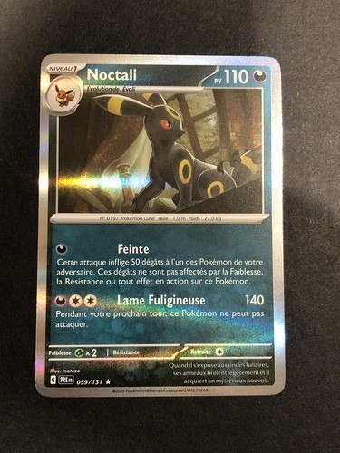Carte Pokémon HOLO Noctali 059/131 PRE SV8.5 Evolution Prismatique FR NEUF | eBay