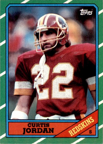 1986 TOPPS. CURTIS JORDAN. WASHINGTON REDSKINS #184 | eBay