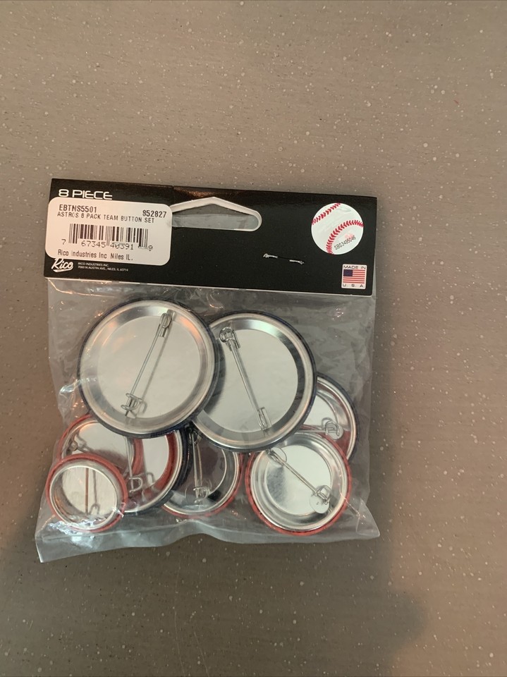 MLB Houston Astros 8 Piece Button Pin Set Brand New Baseball Pins | eBay