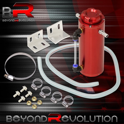 350ML Red Overflow Catch Can Relocator Tank Radiator Coolant Aluminum ...